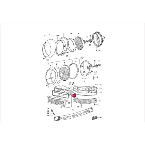 Porsche 911 930 Side Marker Assembly 91163141100