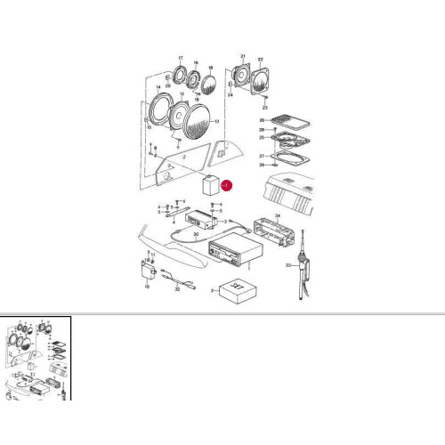 Porsche 911 930 Stereo Crossover 91164557500 SS 91164557501