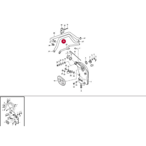 Porsche 911 Carrera 3.2 Engine Breather Hose 93020738601