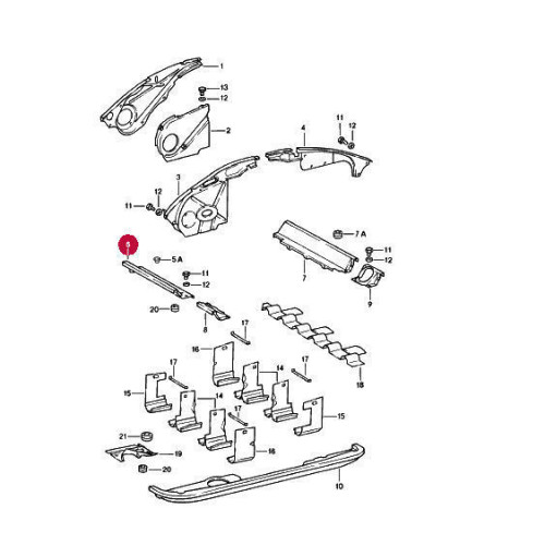 Porsche 911 Carrera 3.2 Engine Sheet Metal Right Side 93010686103