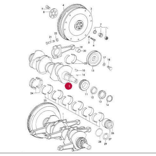 Porsche 911 Crankshaft 2.7 91610201600