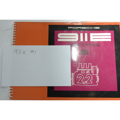 Porsche 911E Owners Manual 1970 #1 WKD462423 Blem