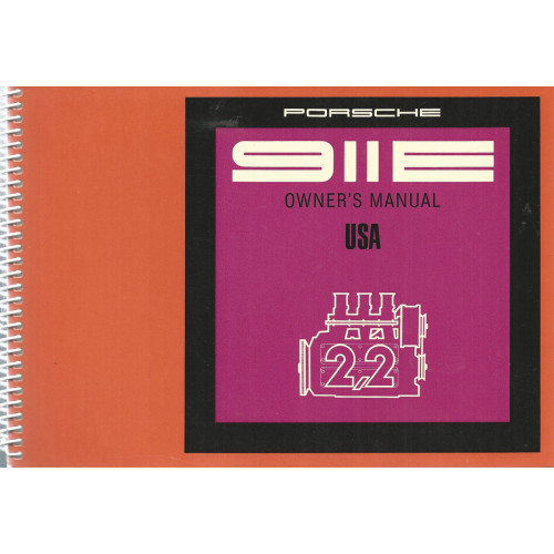 Porsche 911E Owners Manual 1970 WKD461820 NOS