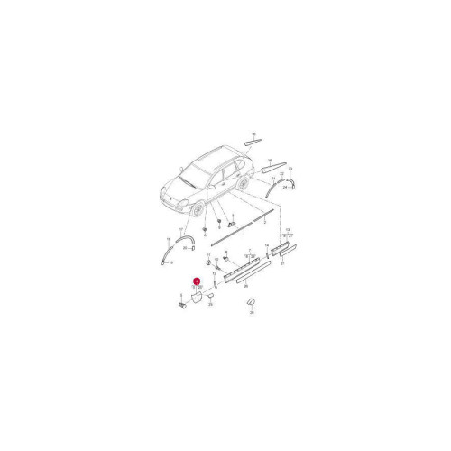 Porsche 955 Cayenne Rocker Panel Trim Left 95555964702G2X