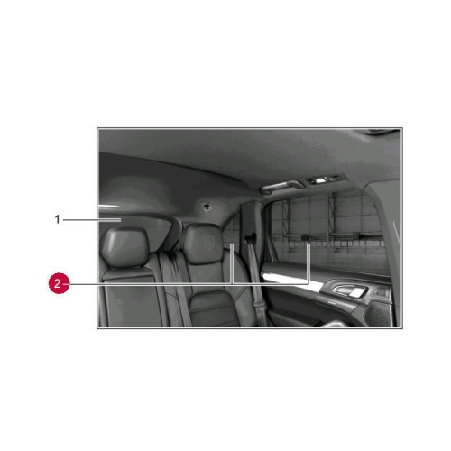 Porsche 958 Cayenne Window Shade Protective Rear Grill Set 95804400006