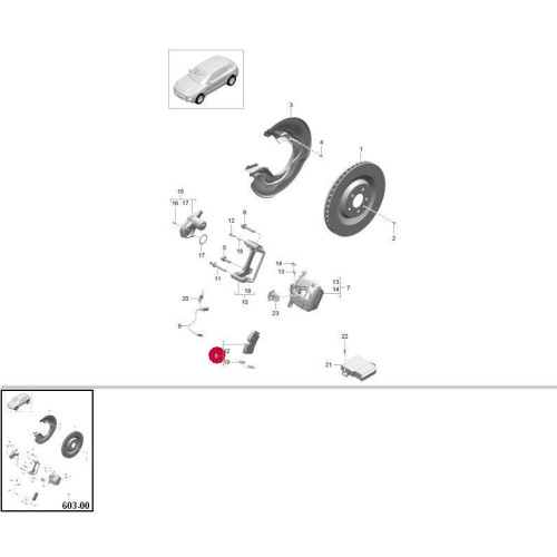 Porsche 95B Macan Rear Brake Pads 4G0698451A