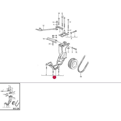 Porsche 964 993 AC Compressor Bracket 96412602600