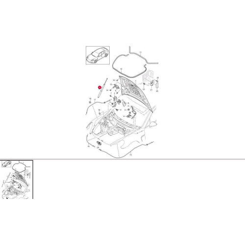 Porsche 970 Panamera Front Hood Shock 97051157200