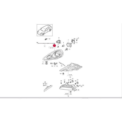 Porsche 970 Panamera Xenon Headlight Left 97063116974