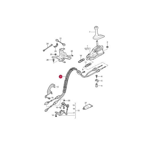 Porsche 987 Cayman Shifter Cables 98742404211 SS 98742404212