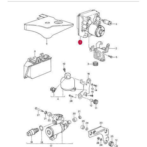 Porsche 993 ABS Hydralic Pump 99335575500 ss 99335595500