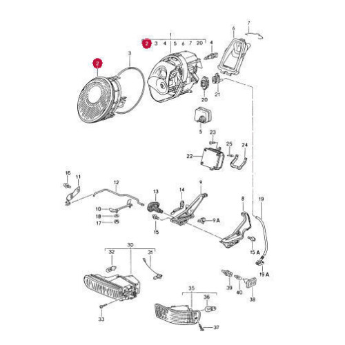 Porsche 993 Headlight 99363105200 /R