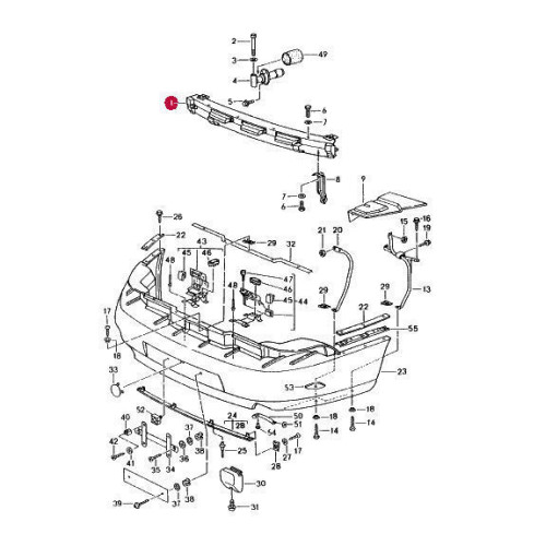 Porsche 993 Rear Bumper Reinforcement Support 99350502103