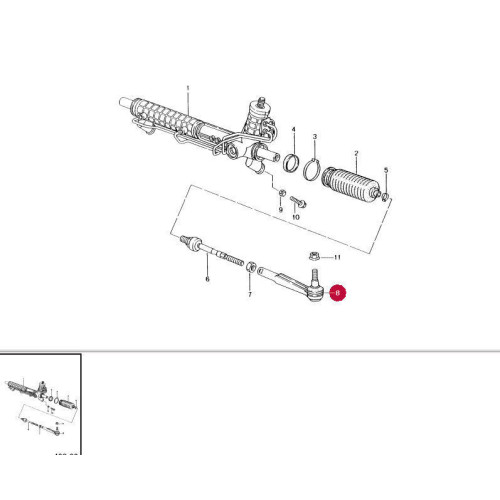 Porsche 996 Tie Rod 99634713104