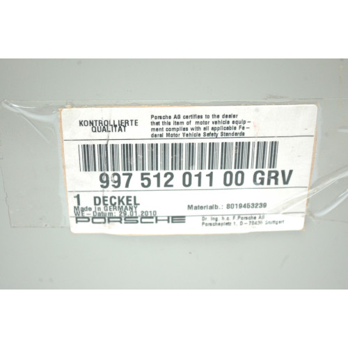 Porsche 997 Rear Deck Lid Prime Coated 99751201100GRV