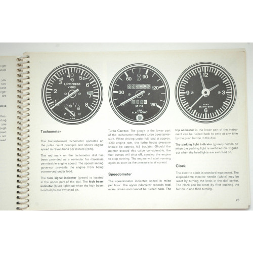 Porsche Owners Manual 911S Turbo Carrera 1977 WKD467221