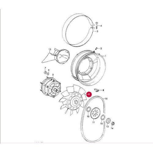 Porsche 911 Alternator Fan Housing 90110601100
